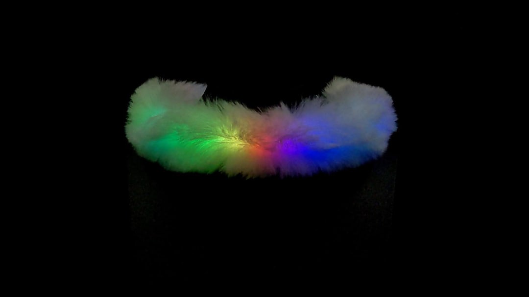 Animated Faux Fur Glow Choker | Light up LED Wearable Necklace ...
