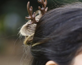 Handmade Tree Bun Buckle, Handmade Wooden Clip, Wooden Hair Accessory ...