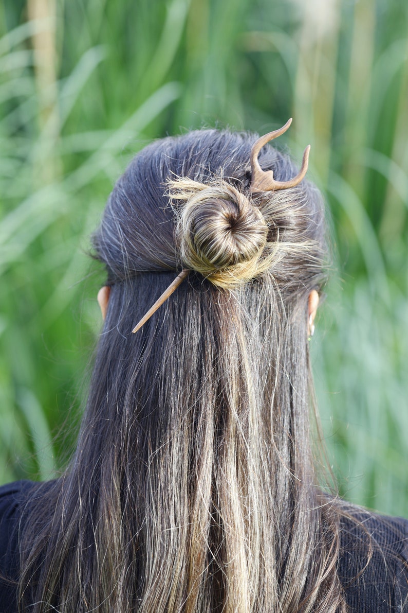 Handmade Tree Bun Buckle, Handmade Wooden Clip, Wooden Hair Accessory ...