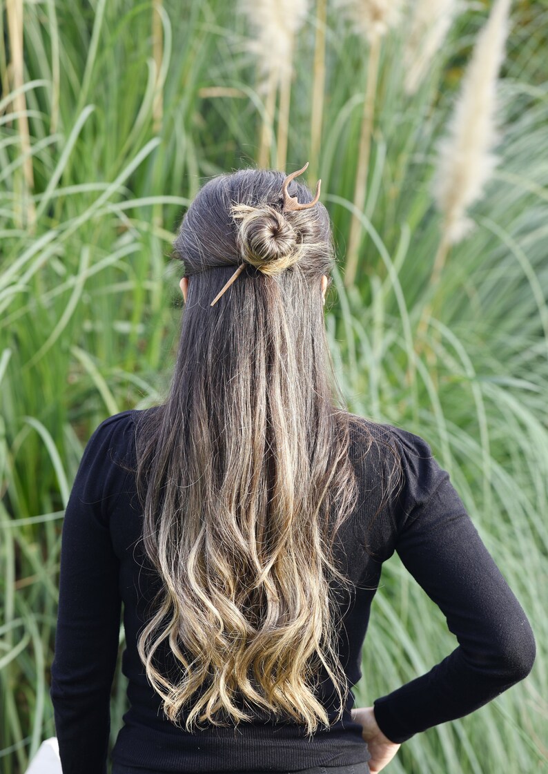 Handmade Tree Bun Buckle, Handmade Wooden Clip, Wooden Hair Accessory ...