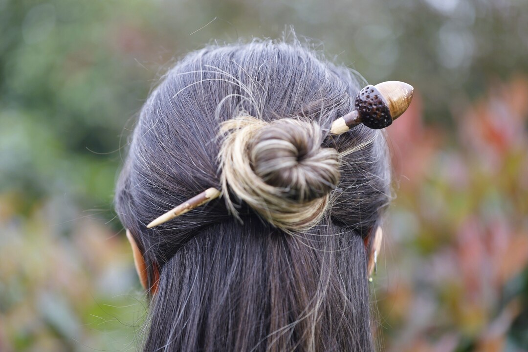 Handmade Tree Bun Buckle, Handmade Wooden Clip, Wooden Hair Accessory ...