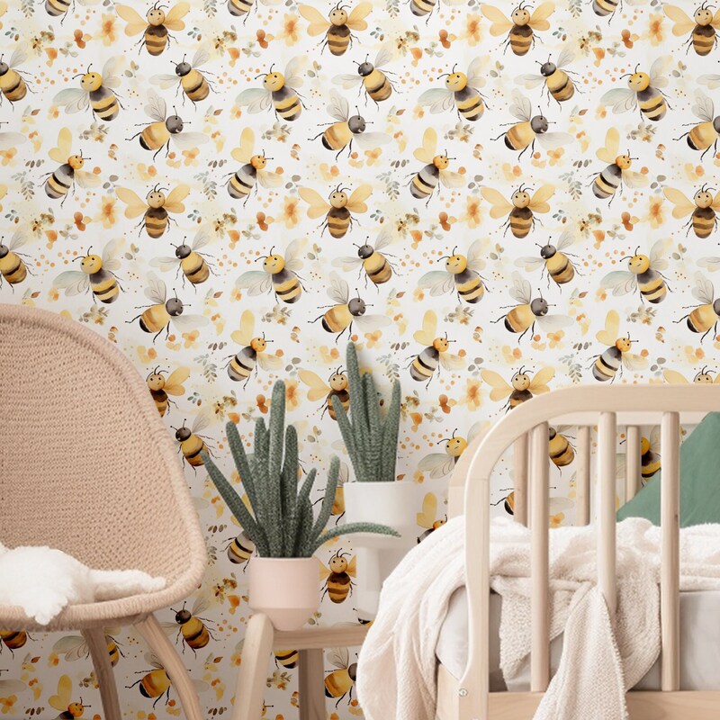 Honey Bees Wallpaper - Etsy