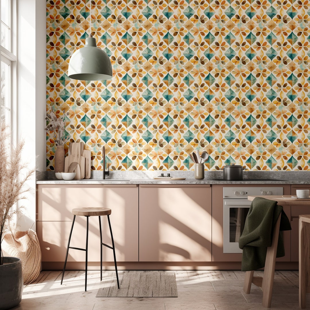 Autumn Euphoria Watercolor Wallpaper, Peel & Stick - Etsy