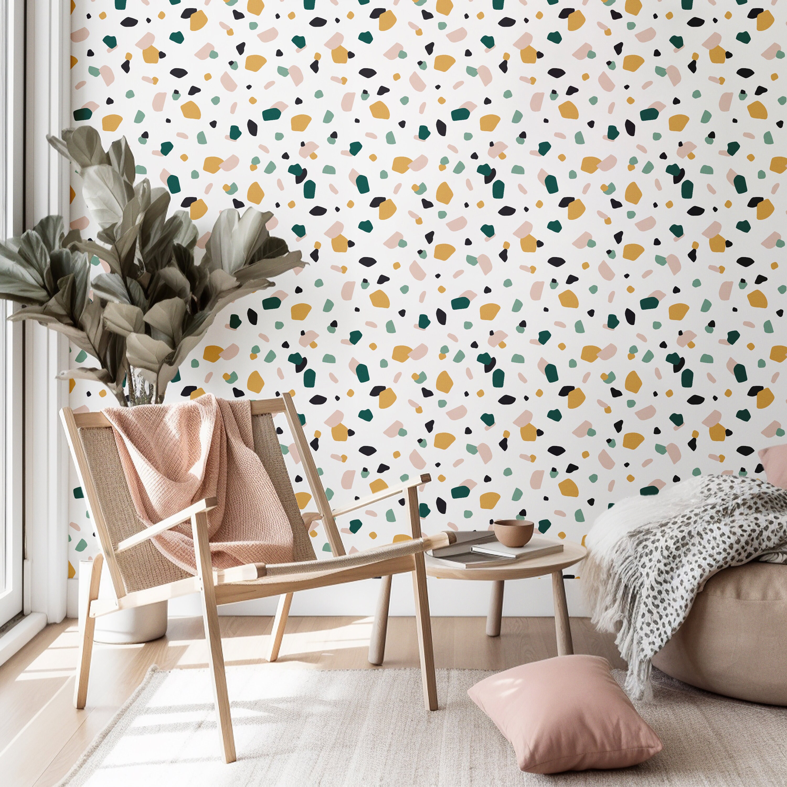 Boho Confetti Wallpaper Peel & Stick - Etsy