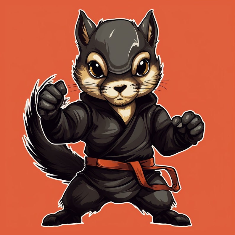 Ninja Squirrel - Etsy