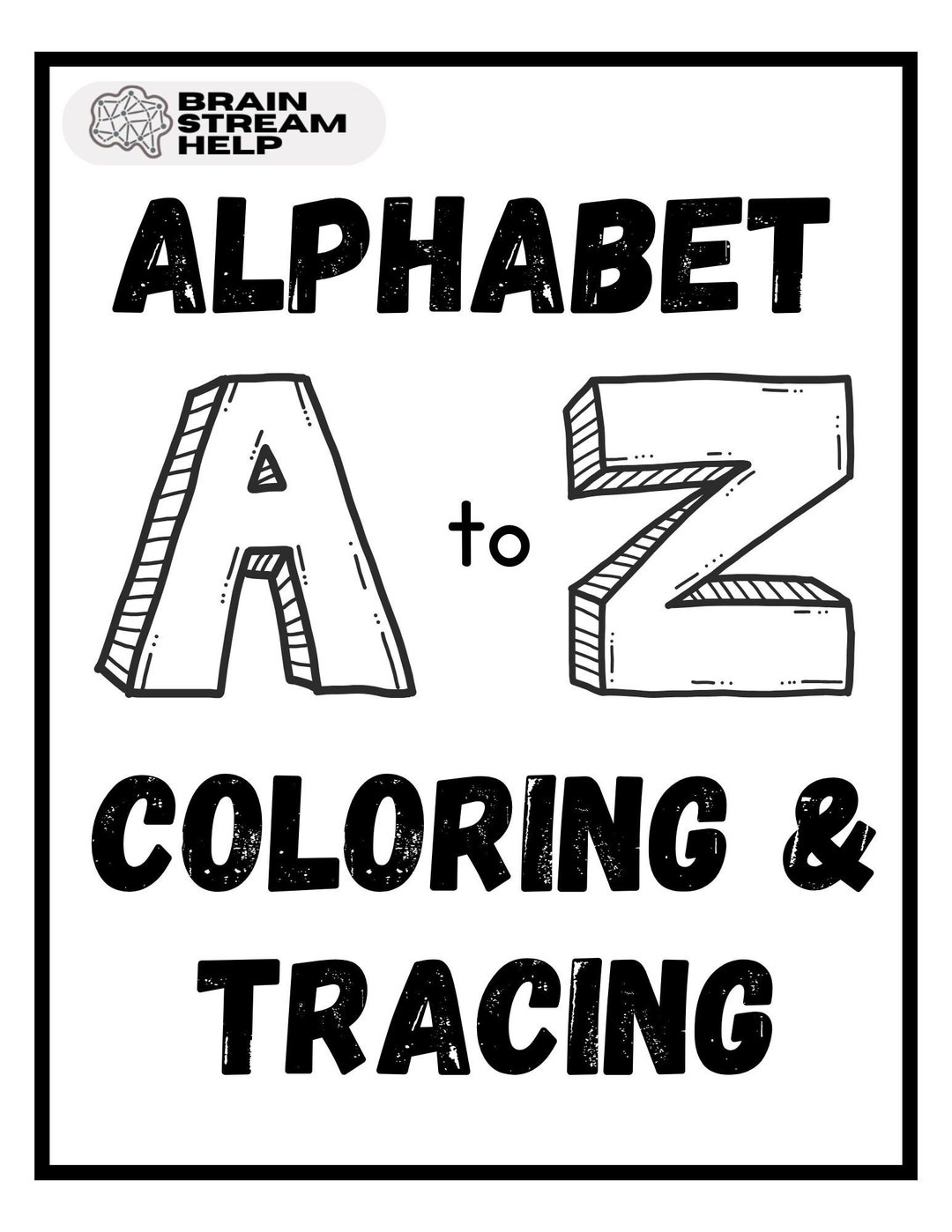 Preschool Alphabet Coloring and Tracing Worksheets Pack - Etsy