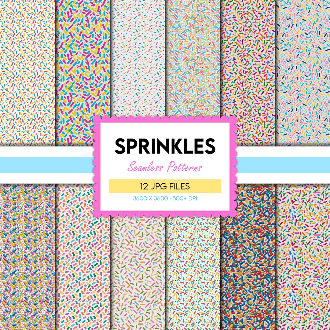 Pastel Sprinkles Digital Paper, Sprinkles Seamless Pattern, Colorful ...