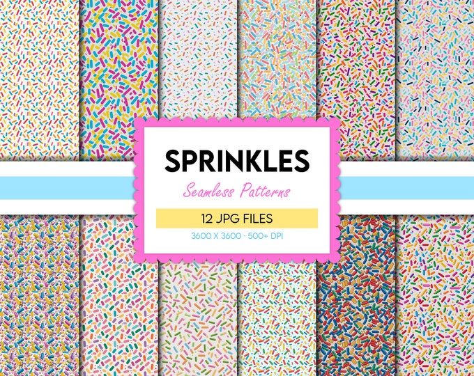 Rainbow Candy Sprinkles Digital Paper Background Texture - Vibrant ...
