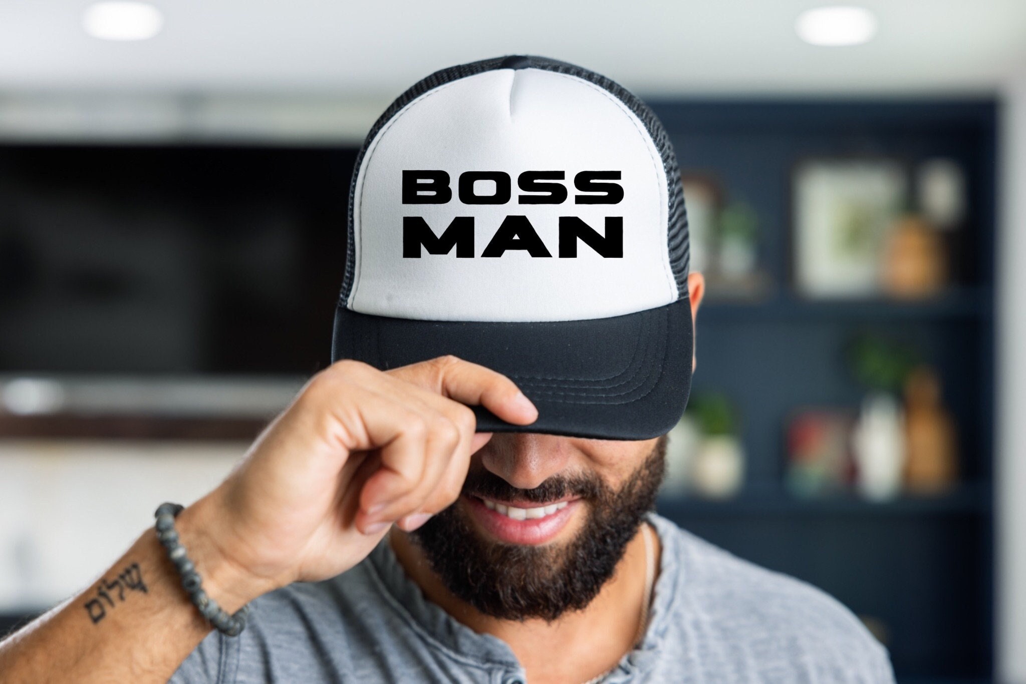 Boss Hat Boss Man Trucker Hat, Southern Hat, Southern Phrase, Funny Hat ...