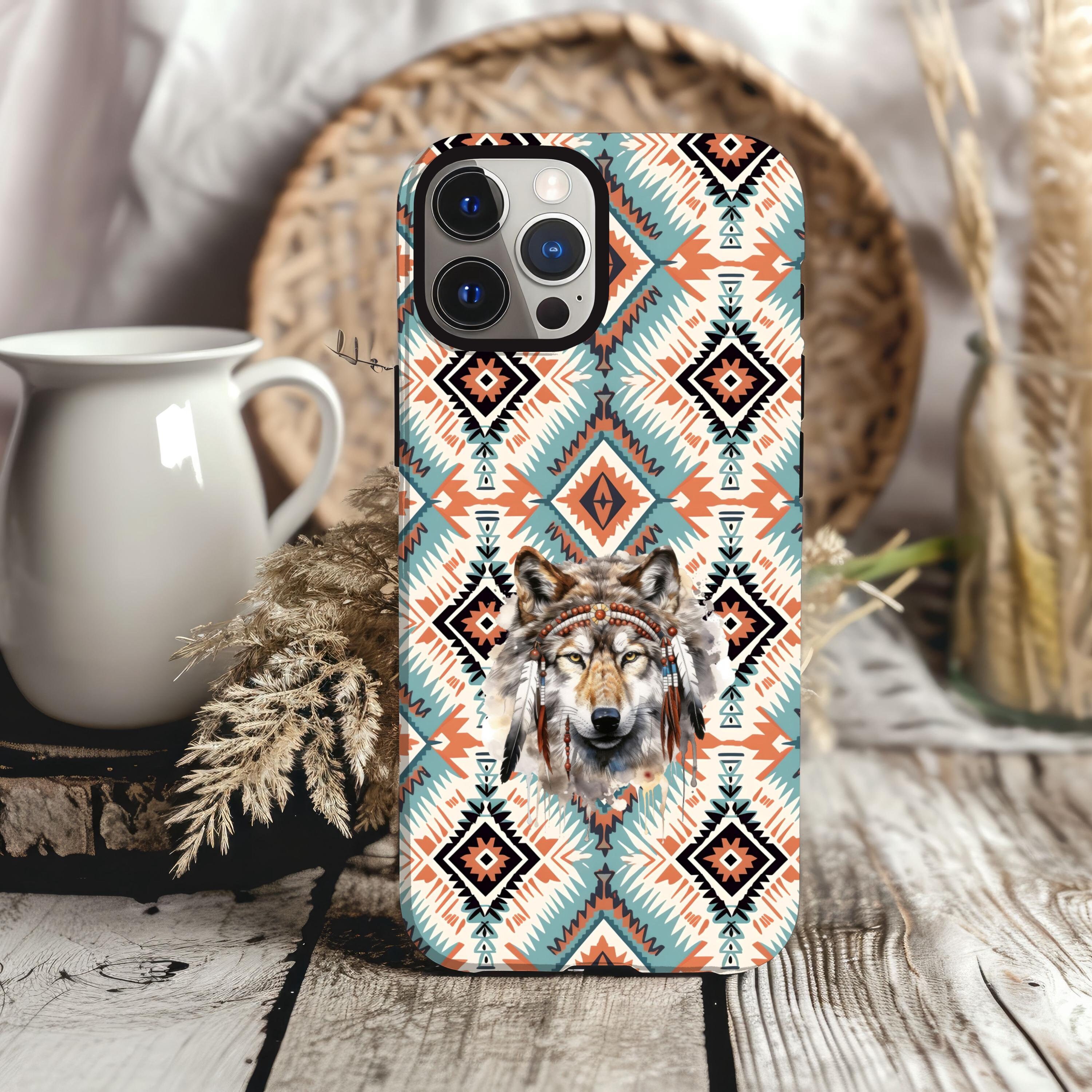 Native American Phone Case Wolf Case Cowgirl Chic Cell Phone Cover ...