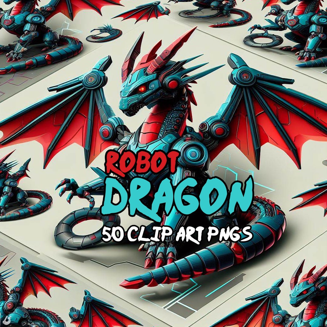 50 Electro Dragons PNG Bundle Dragon Pngs Dragon Clipart - Etsy