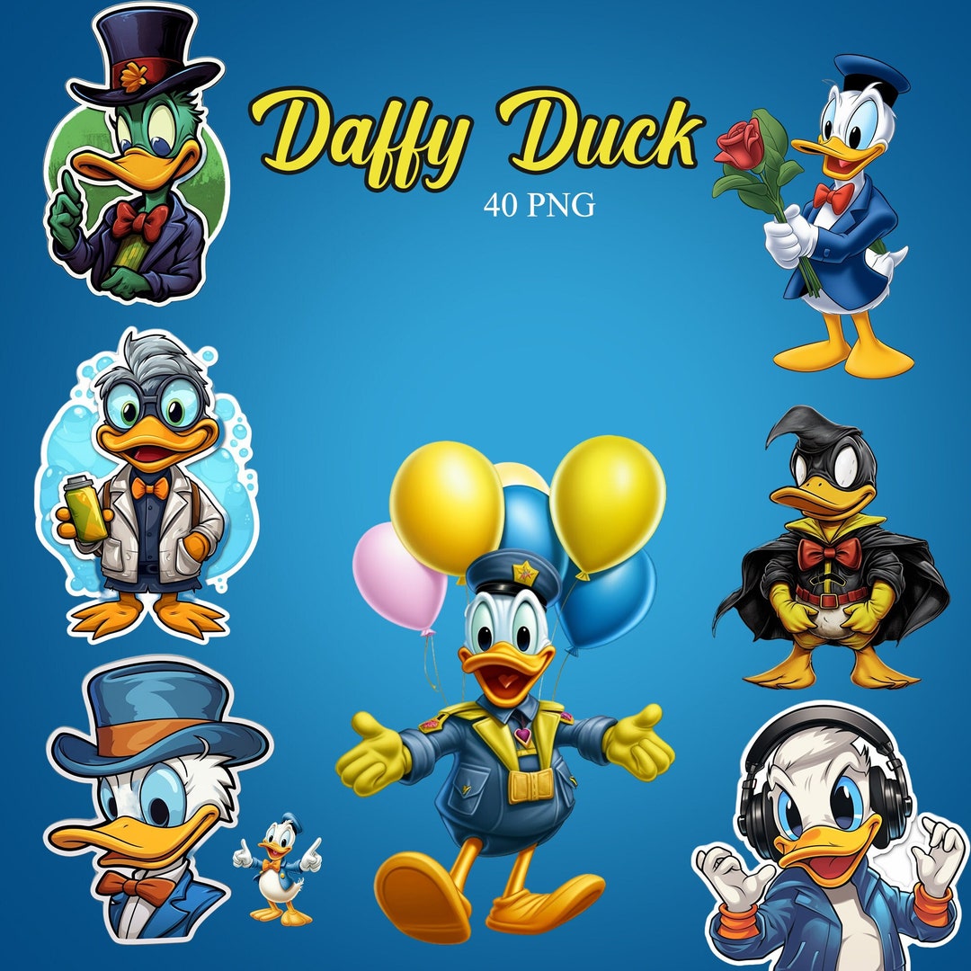 Daffy Duck Png, Daffy Duck Clipart, Transparent Design, Instant ...