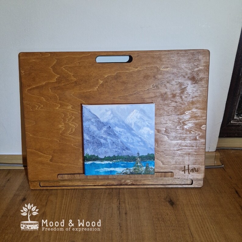 Portable Wooden Table Easel - Adjustable Folding Desktop Art Stand for ...