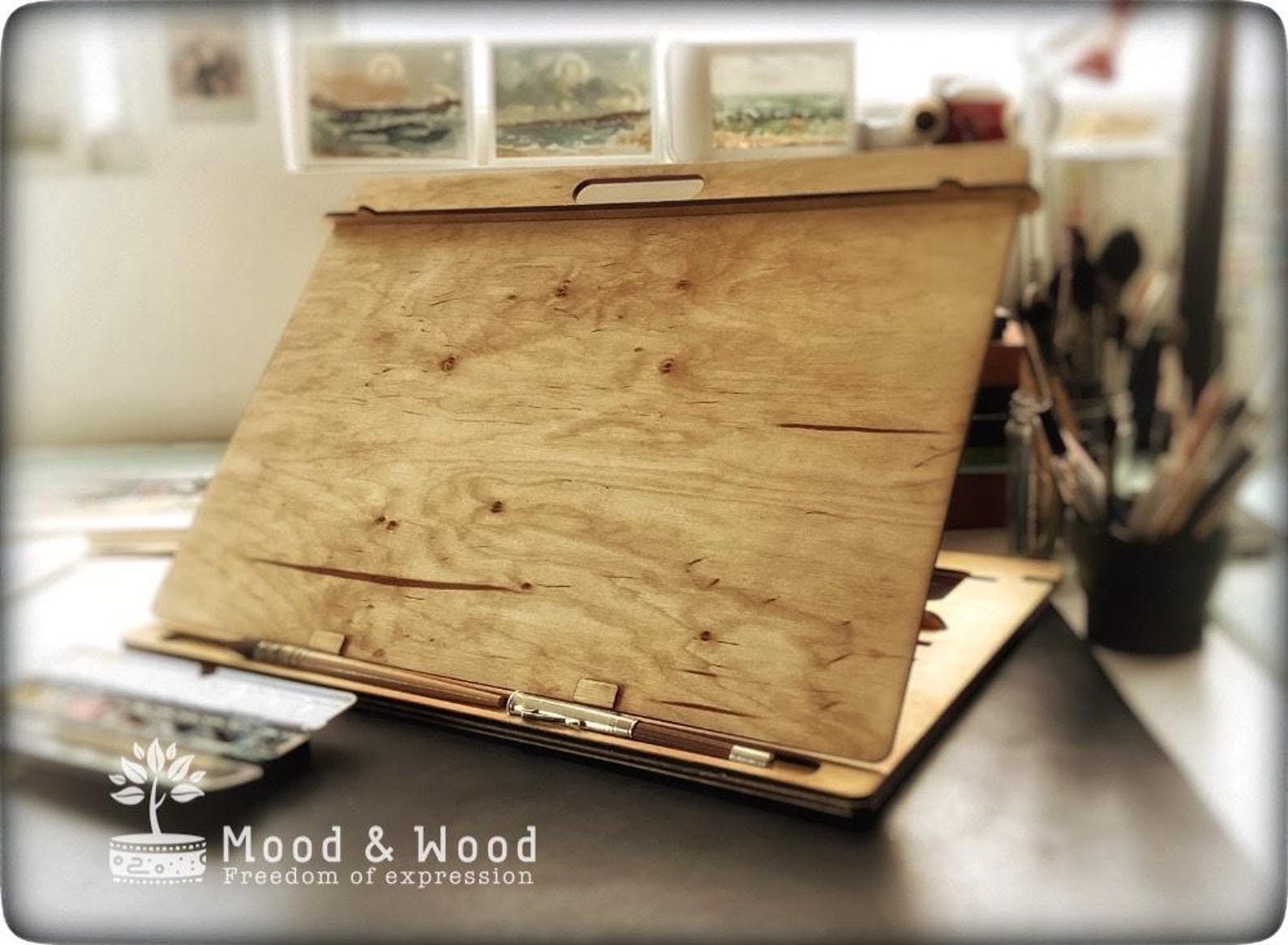 Portable Wooden Table Easel - Adjustable Folding Desktop Art Stand for ...