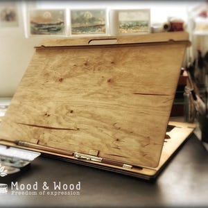 Portable Wooden Table Easel - Adjustable Folding Desktop Art Stand for ...