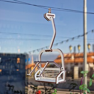 Rustic Wooden Ski Lift Wall Decor Set: Gondola & Chairlift for Alpine ...