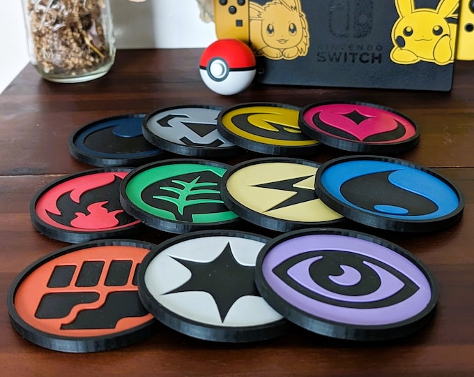 Pokemon TCG Type Symbol Coasters - Etsy