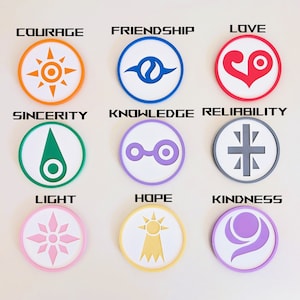 Digimon Crest Coasters | 9 Digi-destined - Etsy