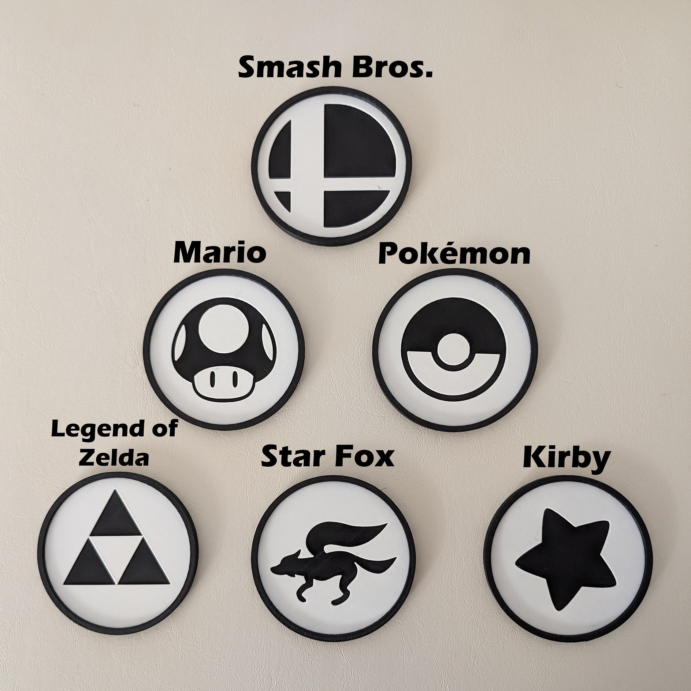 Super Smash Bros Character Symbol Coasters - Etsy