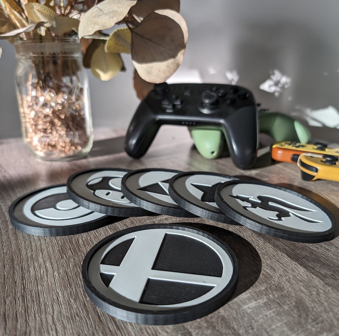 Super Smash Bros Character Symbol Coasters - Etsy