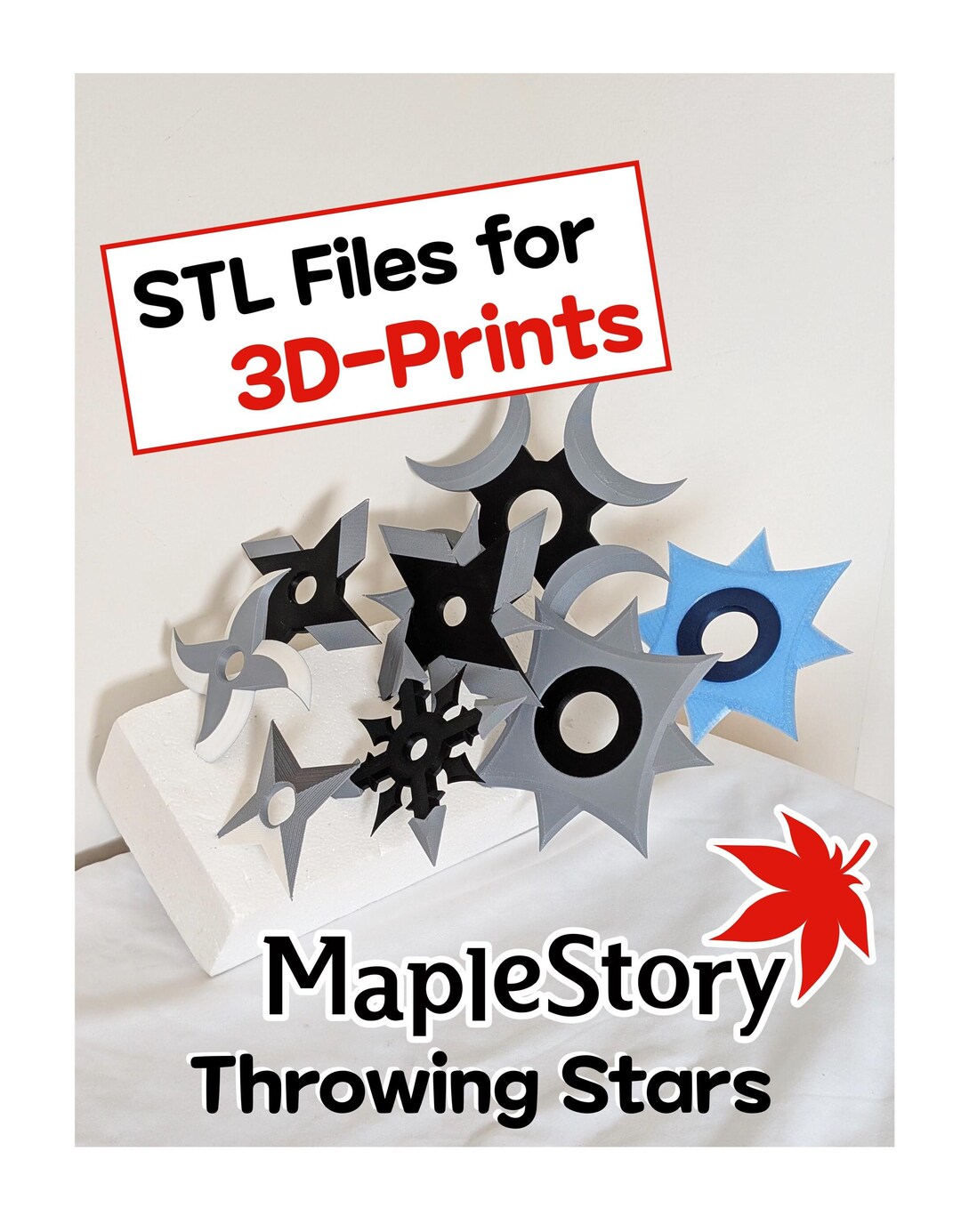 Maple Story Throwing Stars | STL Files | Digital Download - Etsy