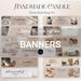 Boho Etsy Shop Banner Bundle Editable Canva Templates Handmade Candle ...