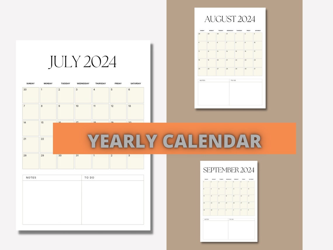 Monthly Overview, Goal Setting, Full-year Calendar, Yearly Scheduler ...