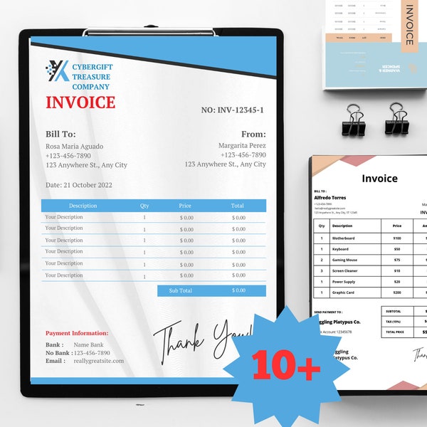 Simplified Invoice - Etsy