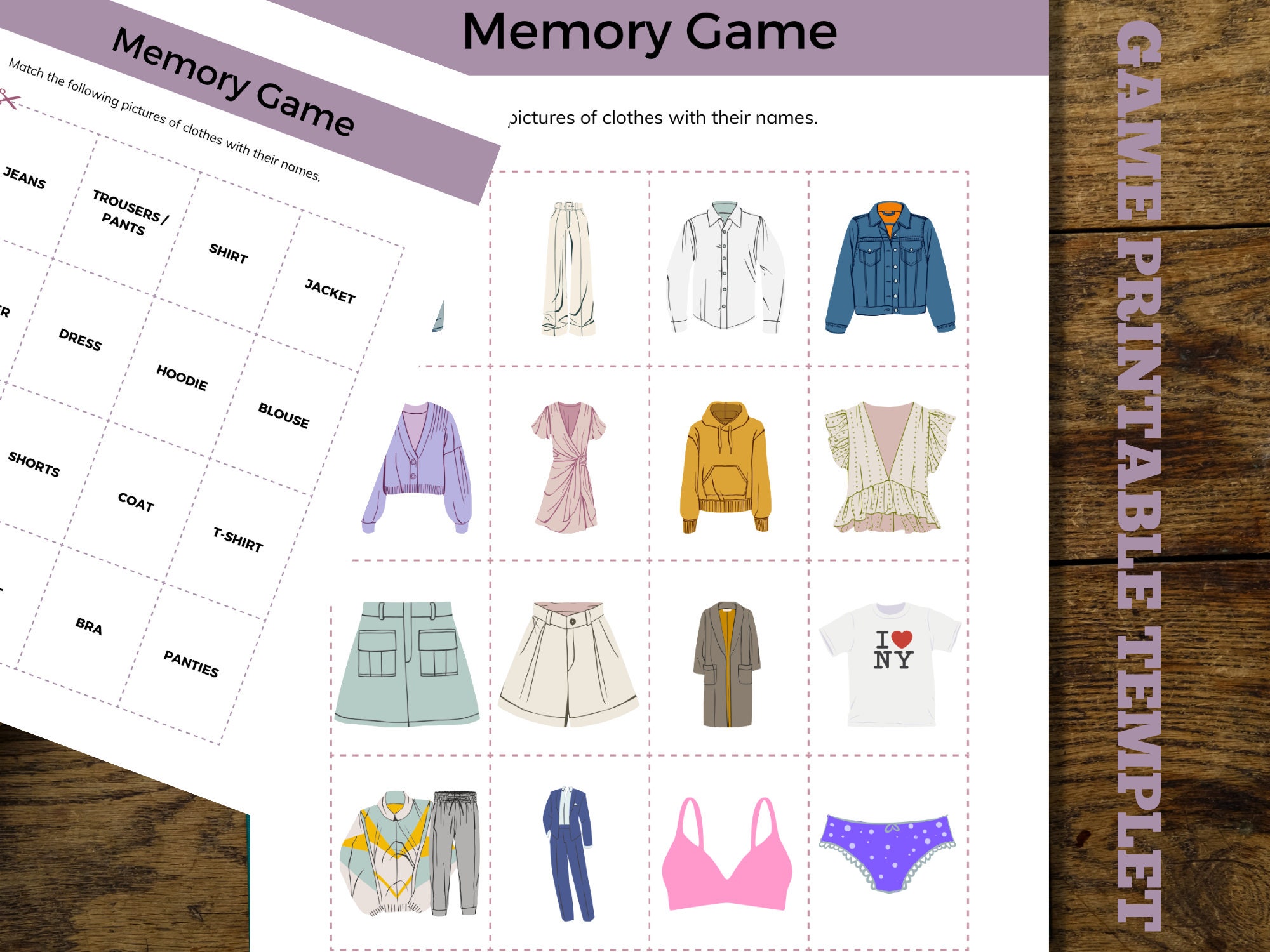Educational Memory Games, Printable Learning Games, Preschool Memory ...