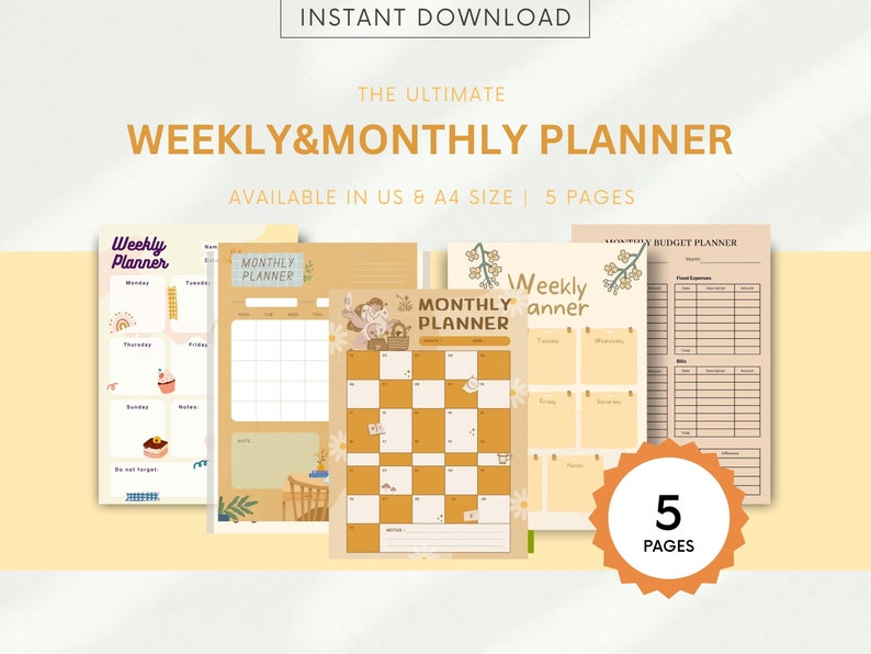 Adorable Design, Weekly Organizer, Sweet Themes, Pink and Cute ...