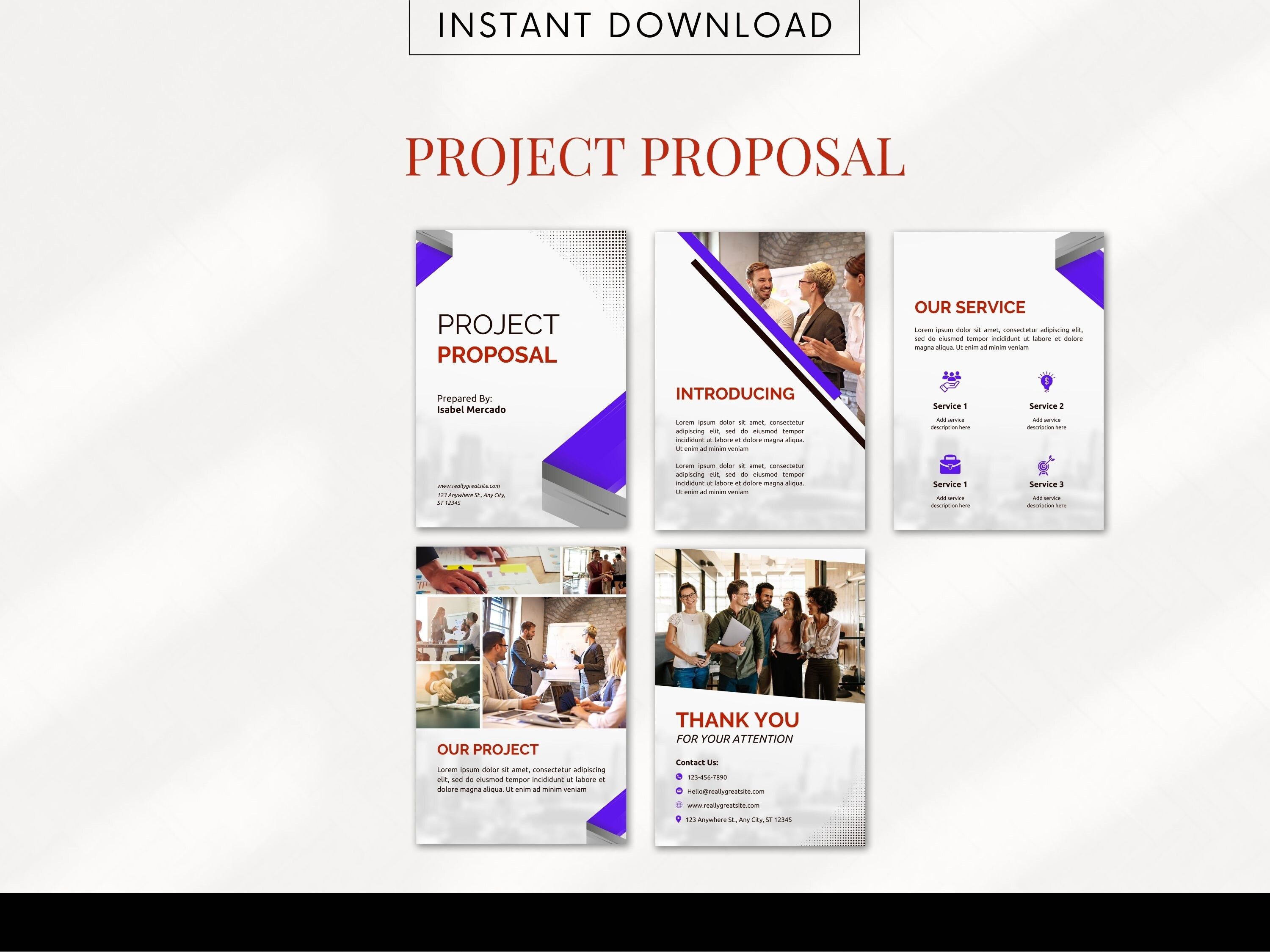 Professional Cover, Business Proposal, Editable Design, Project ...