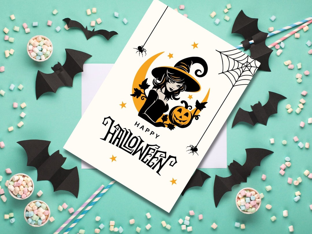 Halloween Card, Spooky Greetings, Festive Design, Fun Celebration ...