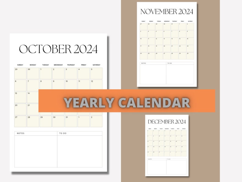 Monthly Overview, Goal Setting, Full-year Calendar, Yearly Scheduler ...