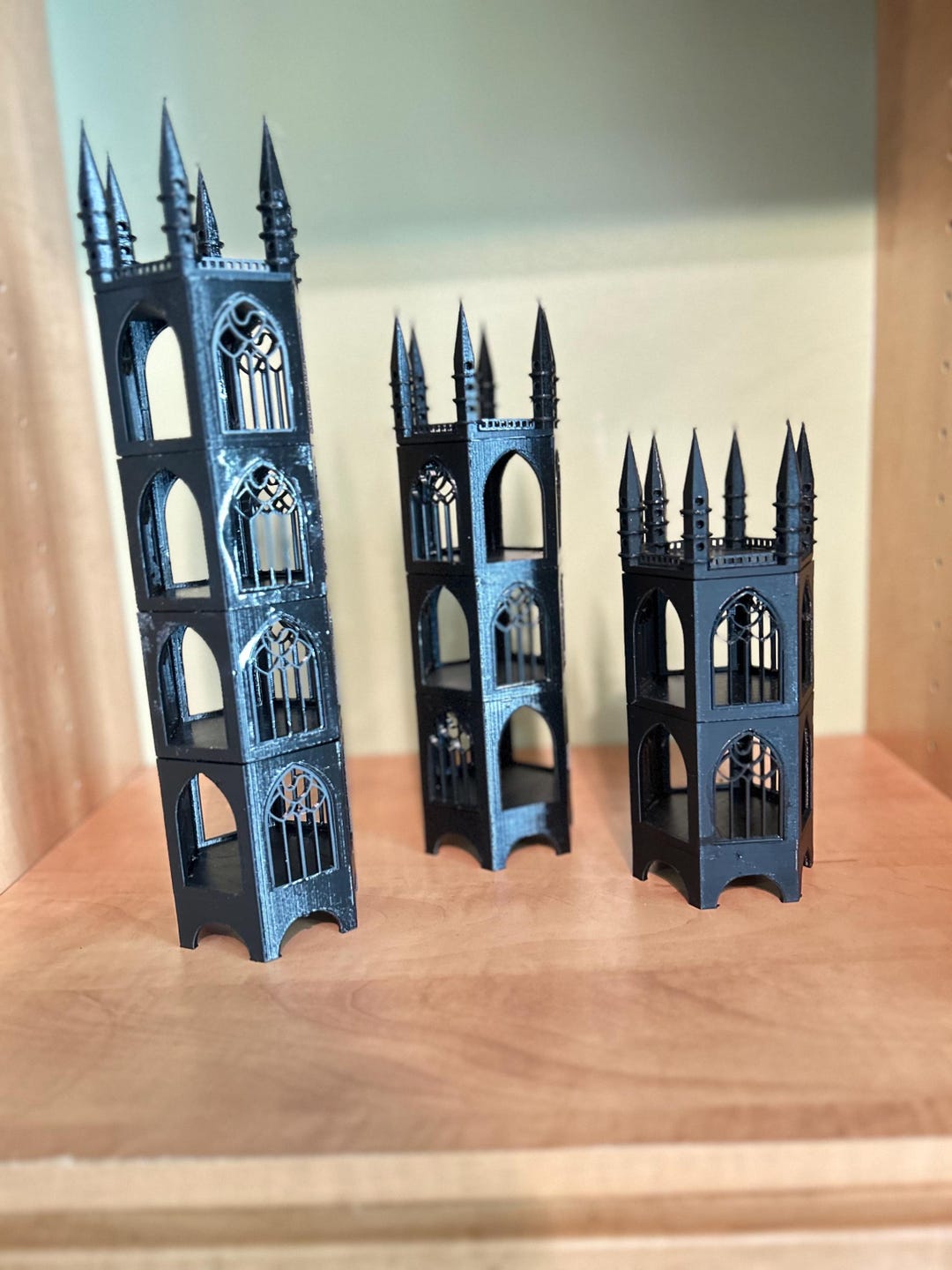 Gothic Tower Figurines: Triple Set for Spooky Decor (collectibles) - Etsy