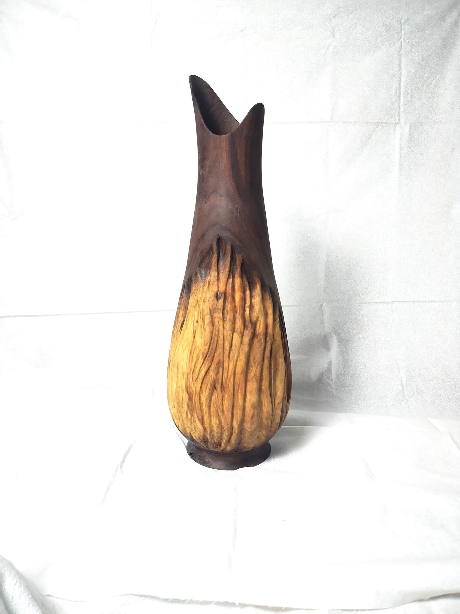 Hand Carved Walnut Vase - Etsy