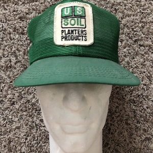 Vintage US Soil Planters Patch Mesh Snapback Trucker Farmer Hat Cap K ...