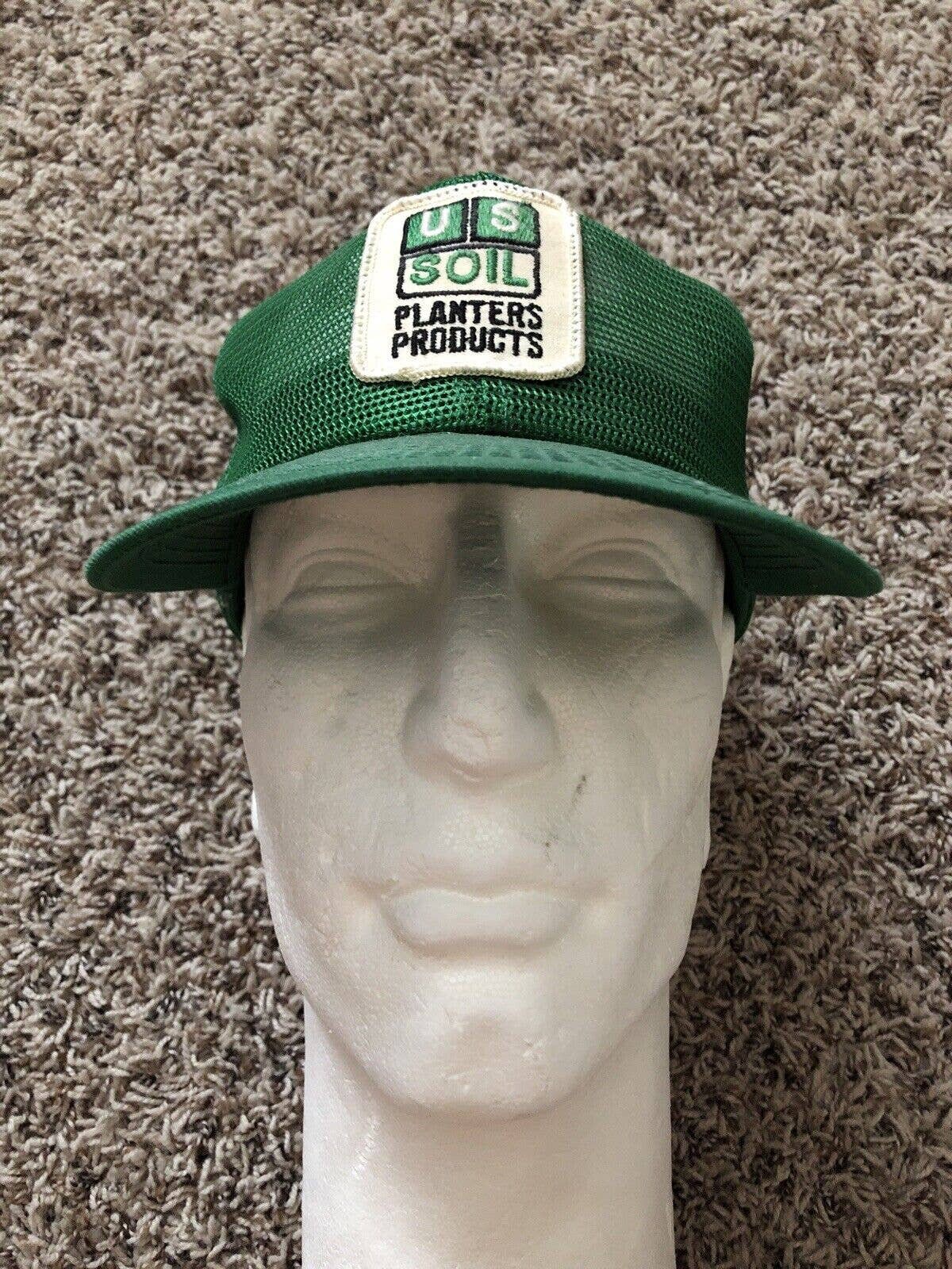 Vintage US Soil Planters Patch Mesh Snapback Trucker Farmer Hat Cap K ...