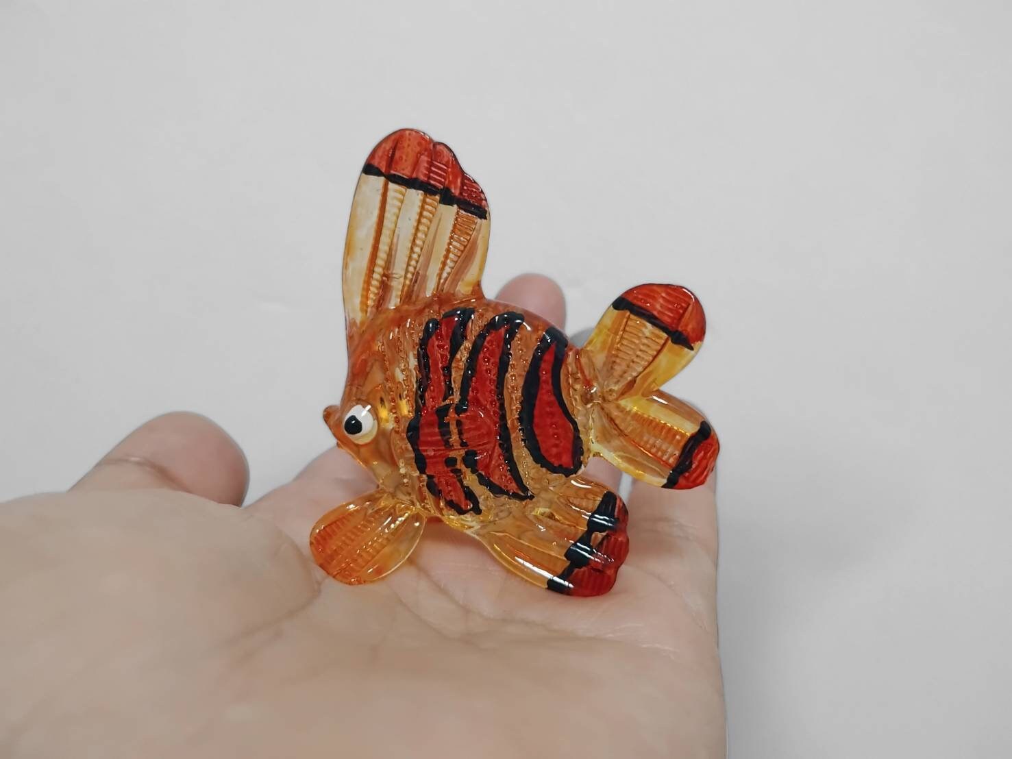 Miniature Nemo Fish Hand Blown Art Glass Figurine Animal Collectable ...