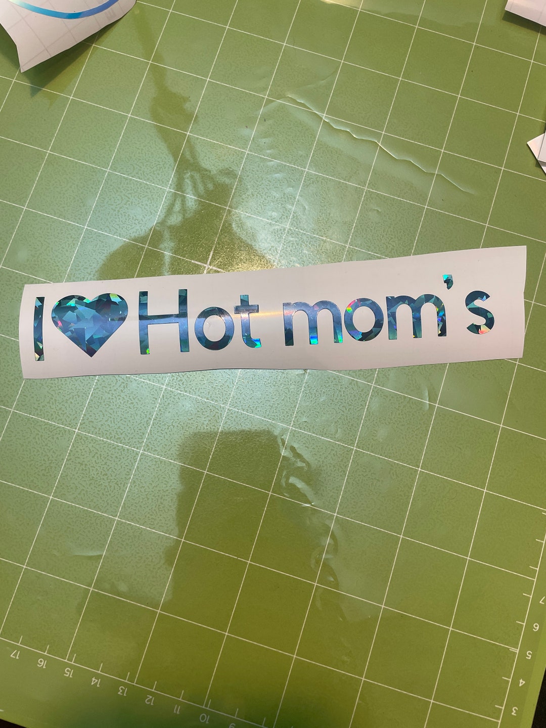 I Heart Hot Moms Sticker - Etsy