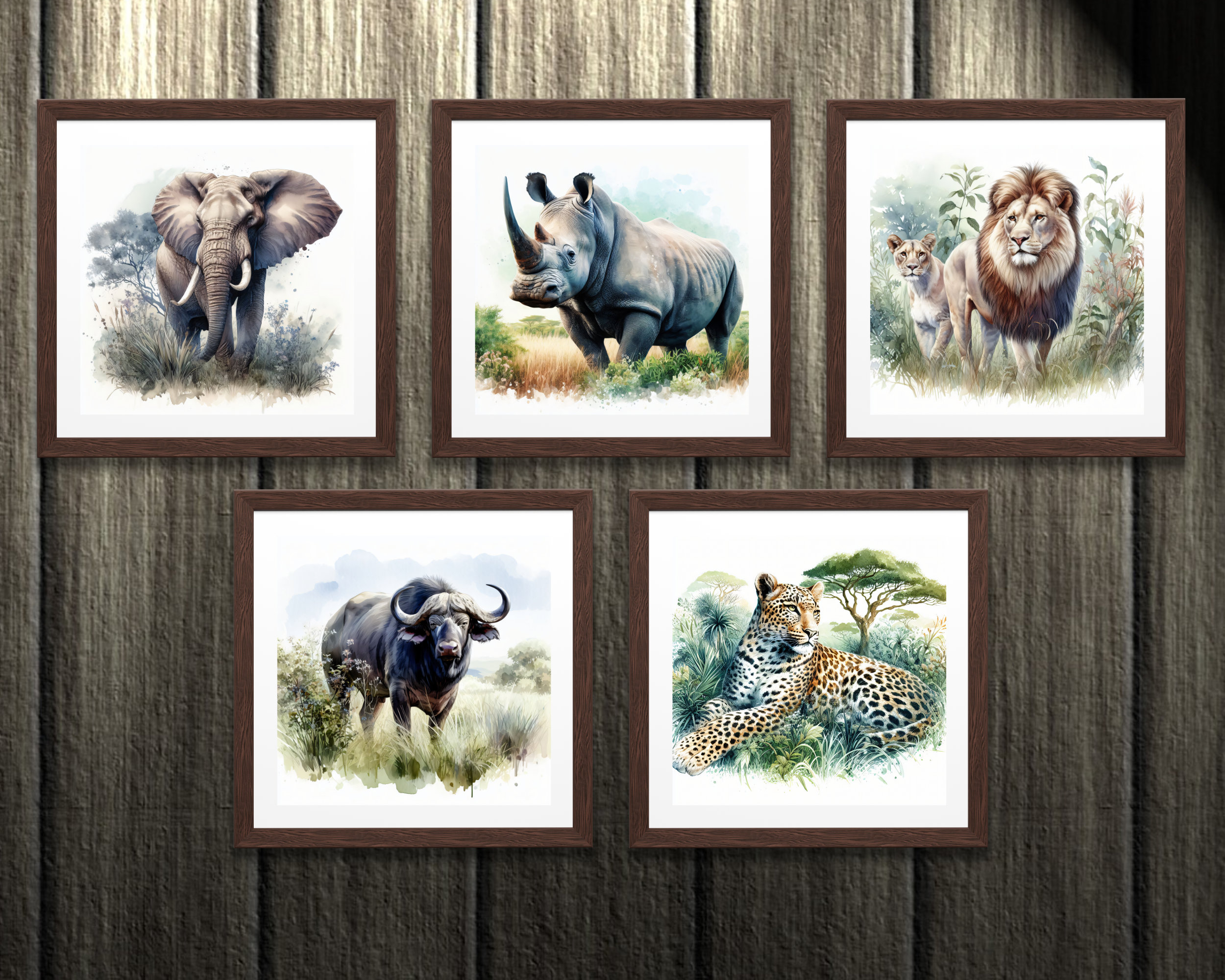 Wildlife Watercolor Art South Digital Printable Home Decor - Etsy