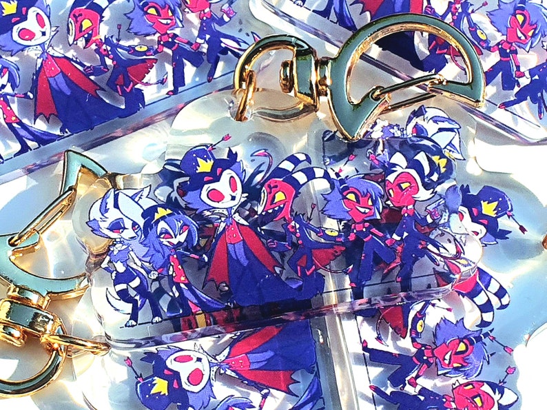 Helluva Boss Keychain Stolas Blitz Luna Octavia - Etsy