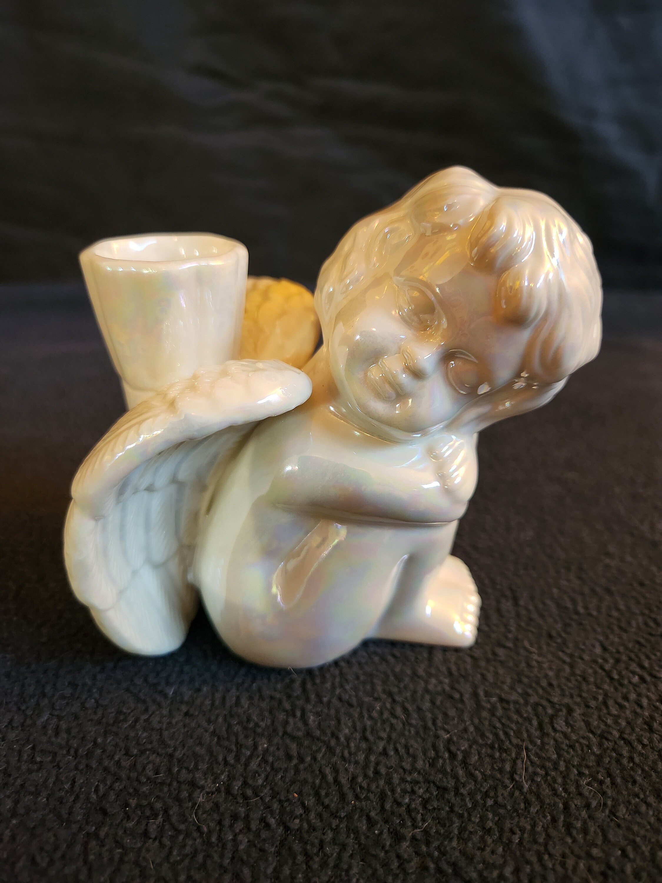 Vintage Cherub Candlestick Holder - Etsy