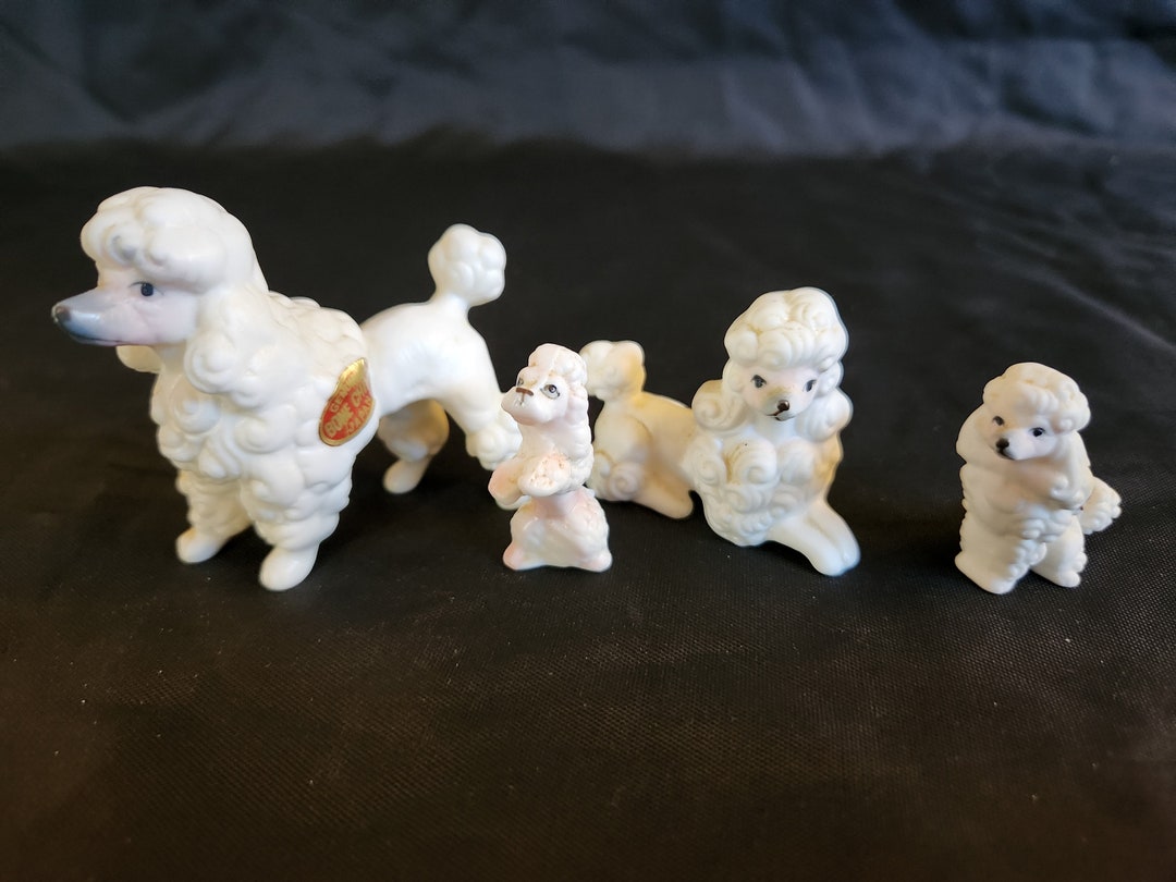 Vintage Bone China Minature Poodle Set - Etsy