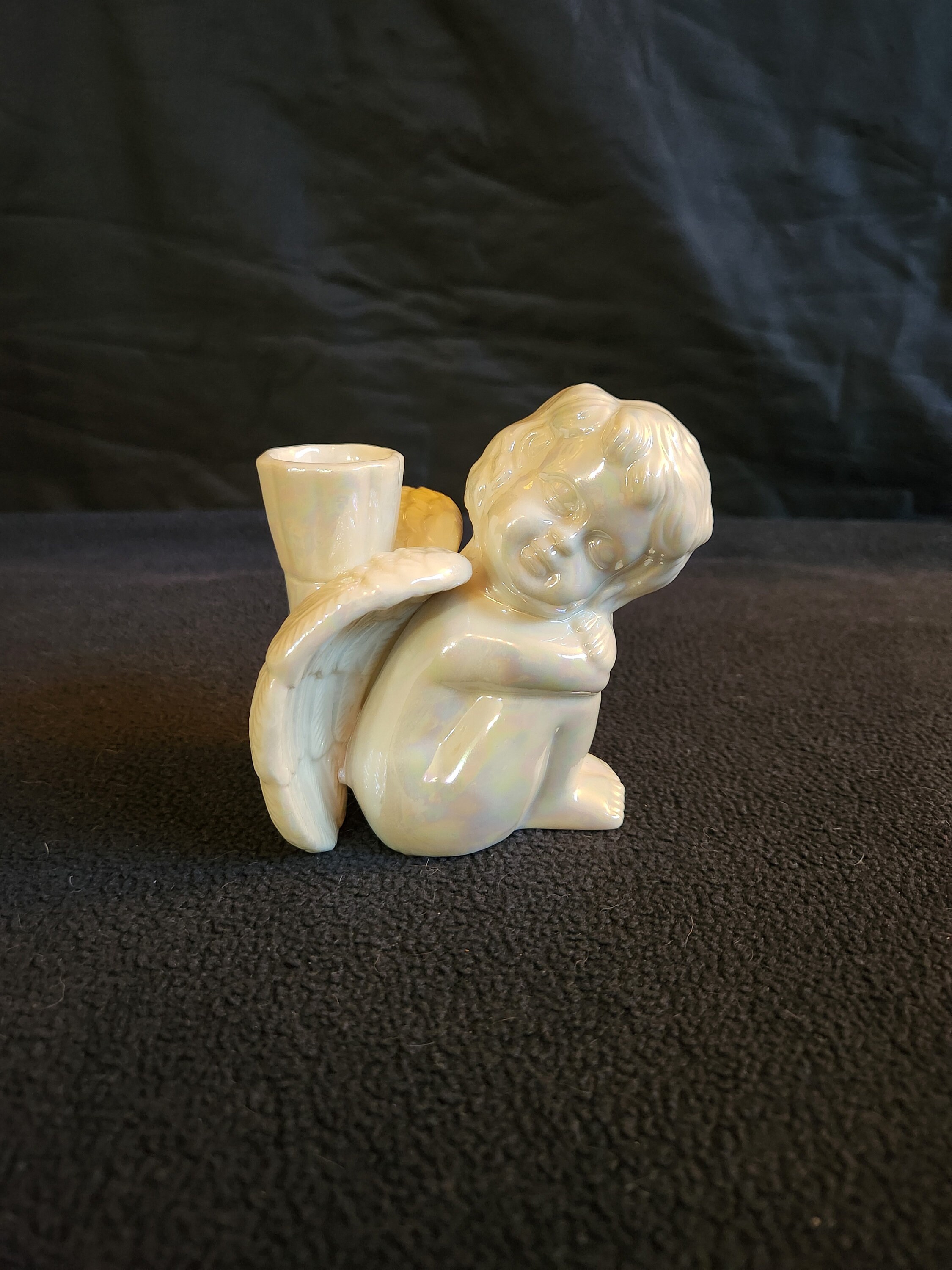 Vintage Cherub Candlestick Holder - Etsy