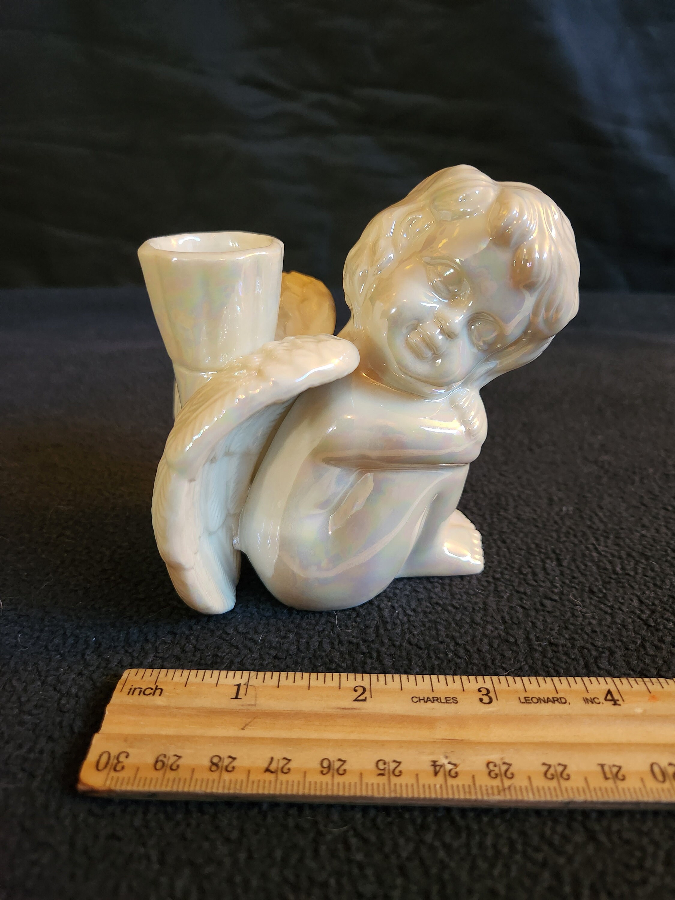Vintage Cherub Candlestick Holder - Etsy