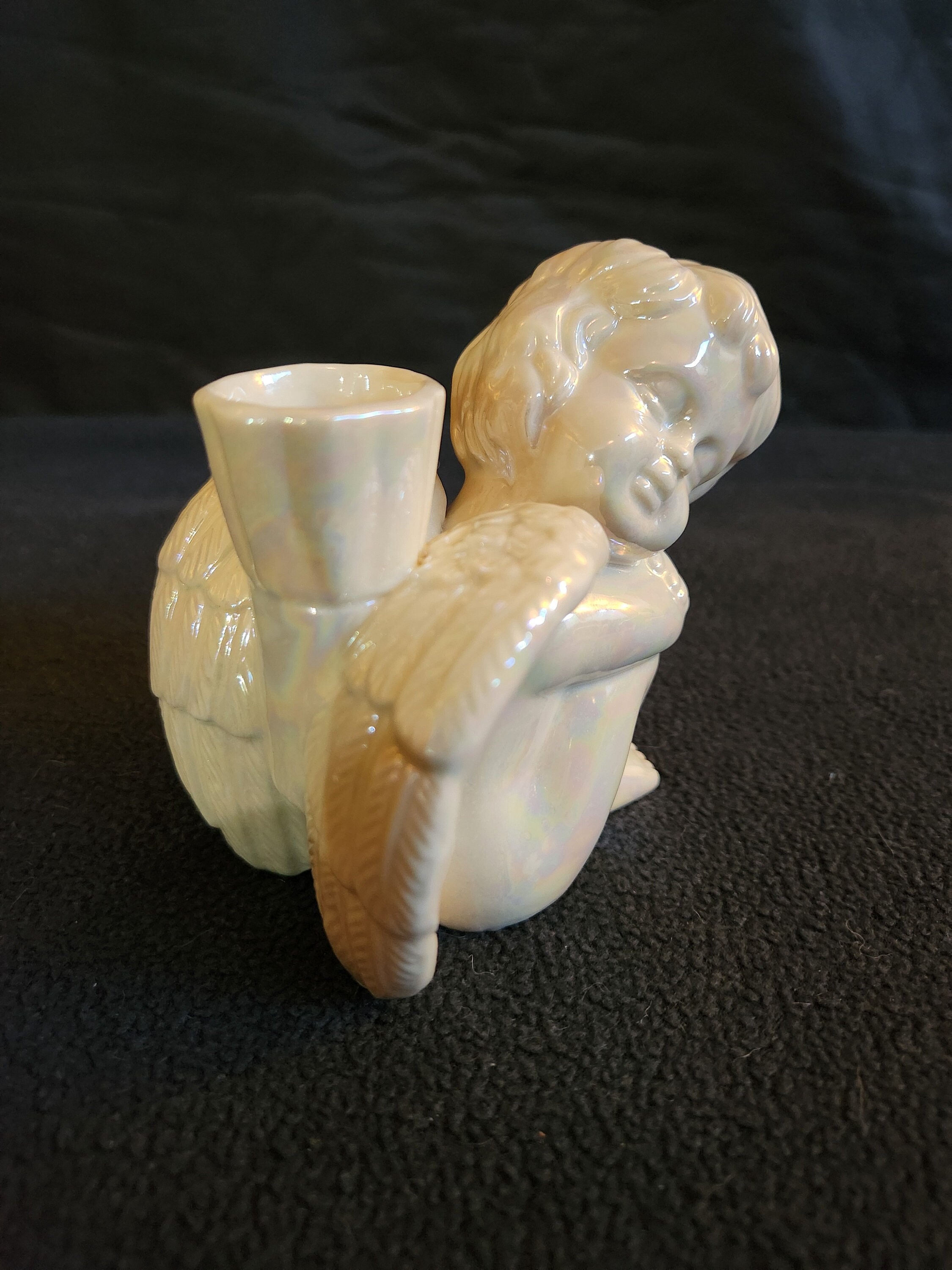Vintage Cherub Candlestick Holder - Etsy
