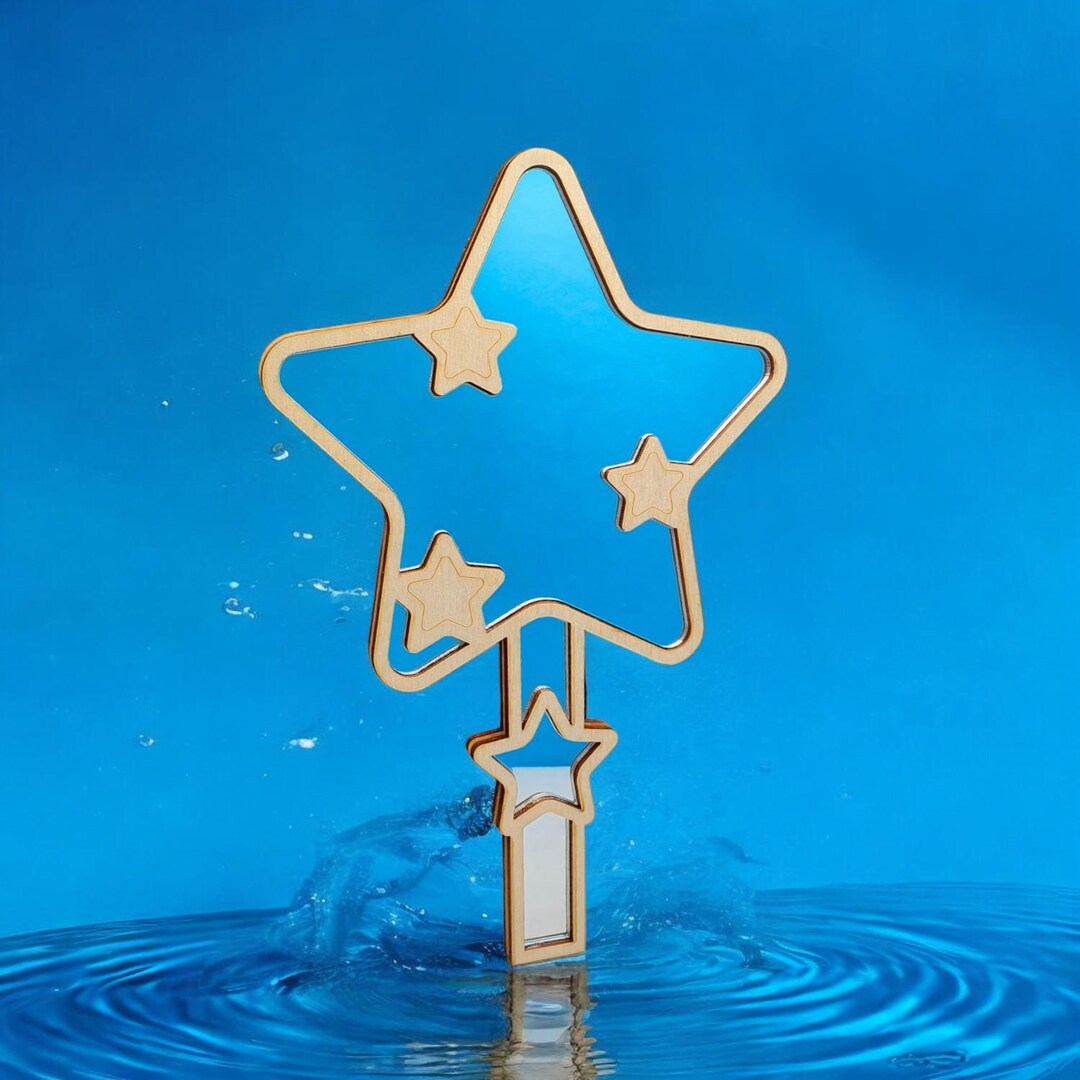 Engraved Wooden Mirror Personalized Child's Gift Magic Wand Magician ...