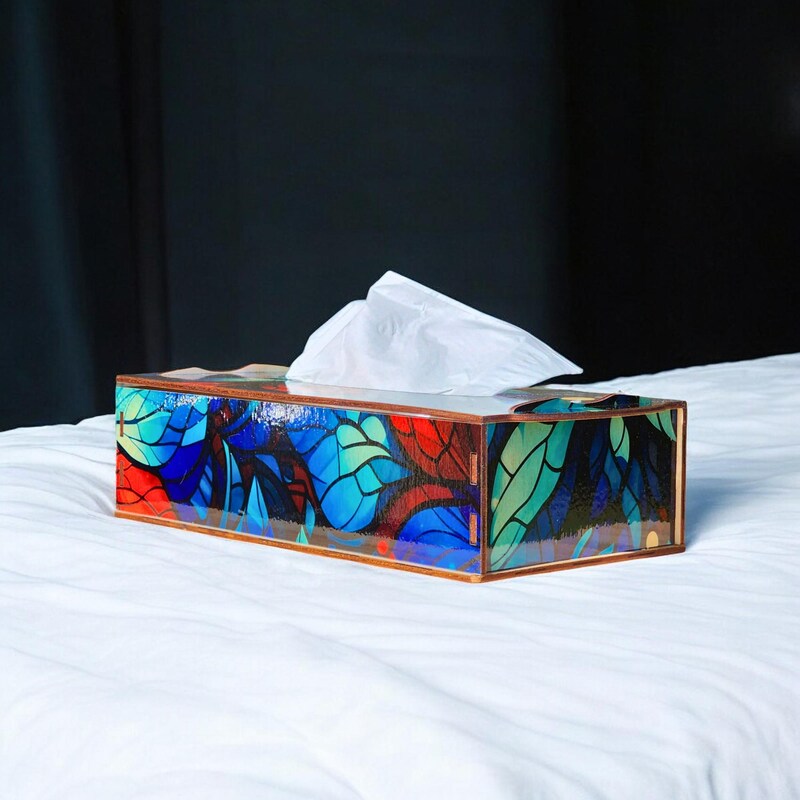 Stained Glass Tissue Box - Etsy