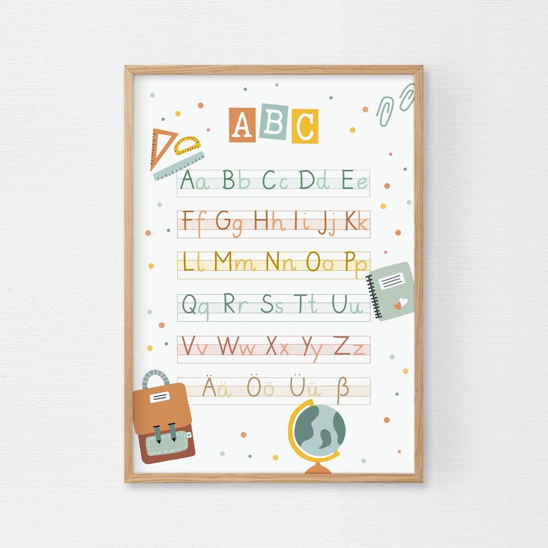 Alphabet Poster A4 & A3 | Children's Poster | Poster | Children's Room ...
