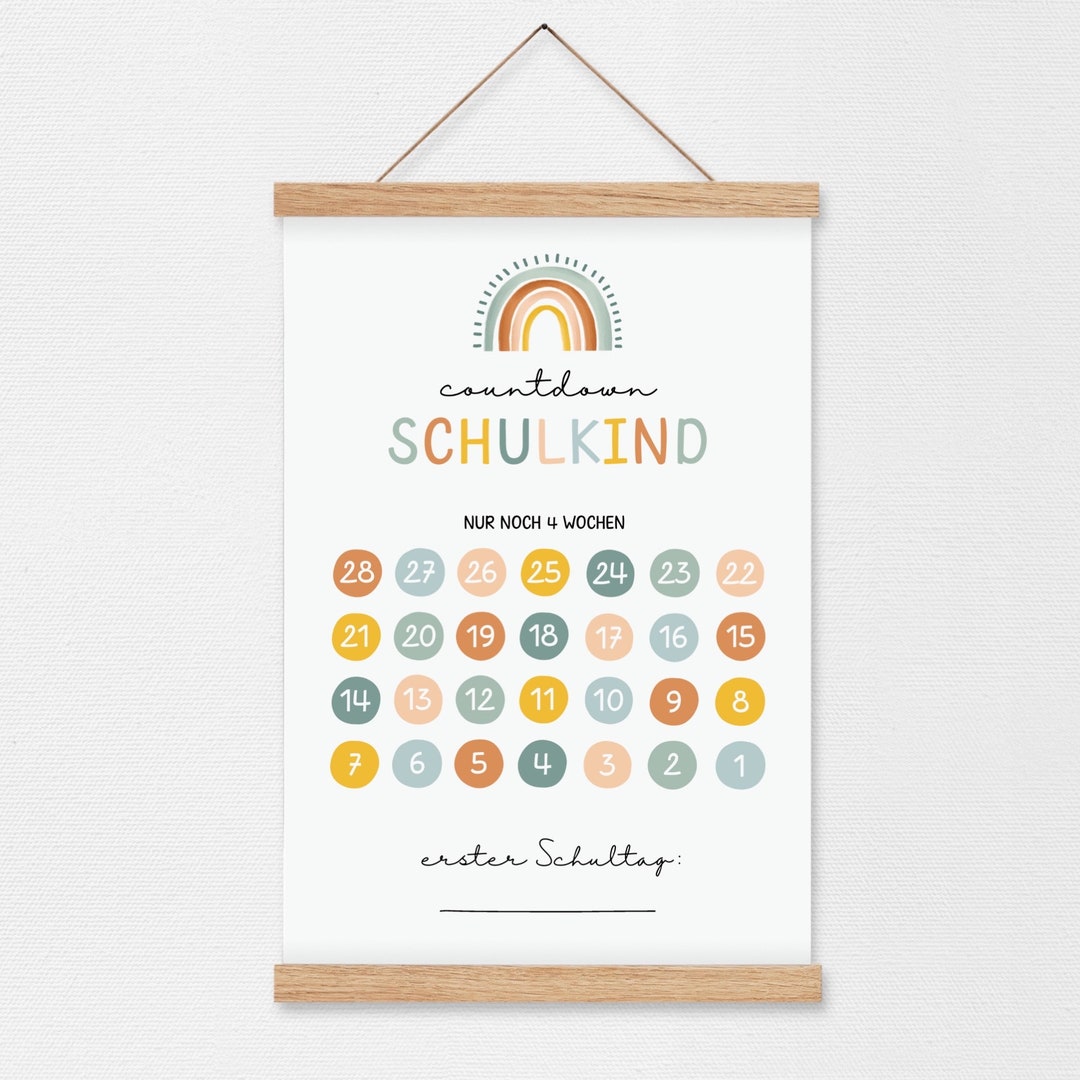 Countdown to School Poster A4 | Children's Poster | Poster | Children's ...